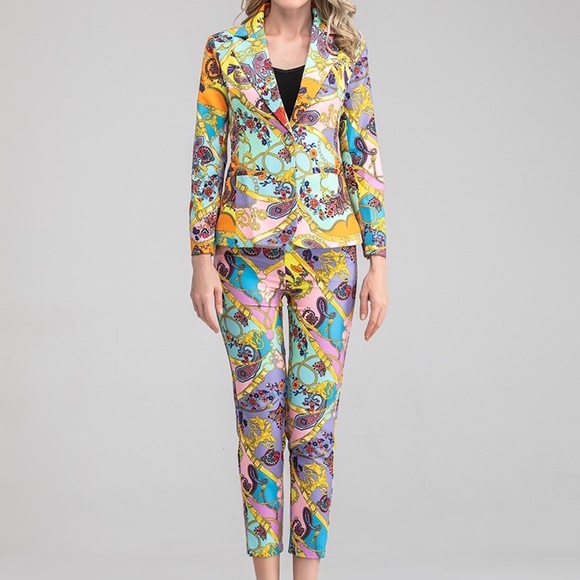 Pants & Jumpsuits | Multi Color Pants Suit | Poshmark
